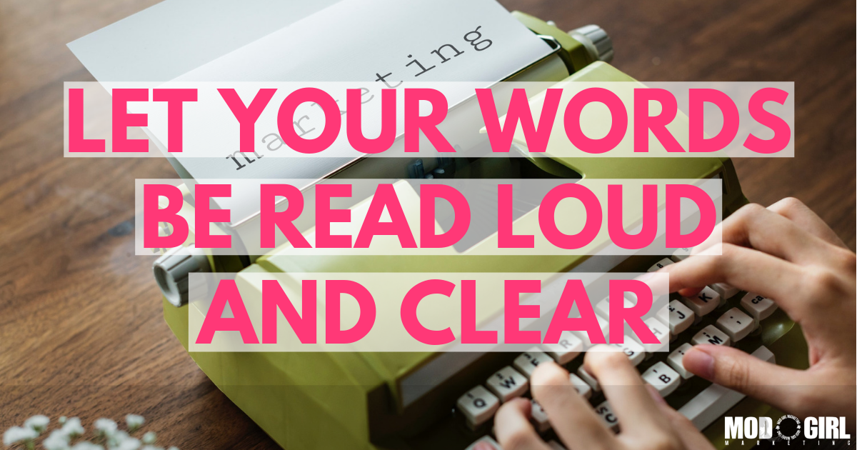 Let Your Words Be Read Loud And Clear