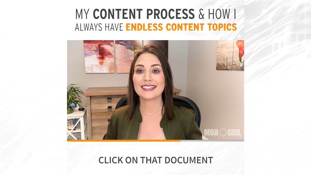 How To Create An Endless Stream Of Content Topics | Mod Girl Marketing